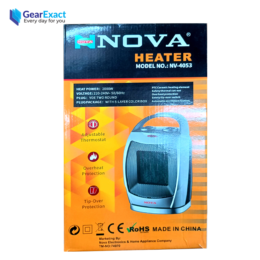 Nova NV-4053 Electric Room Heater Moving System - Gear Exact