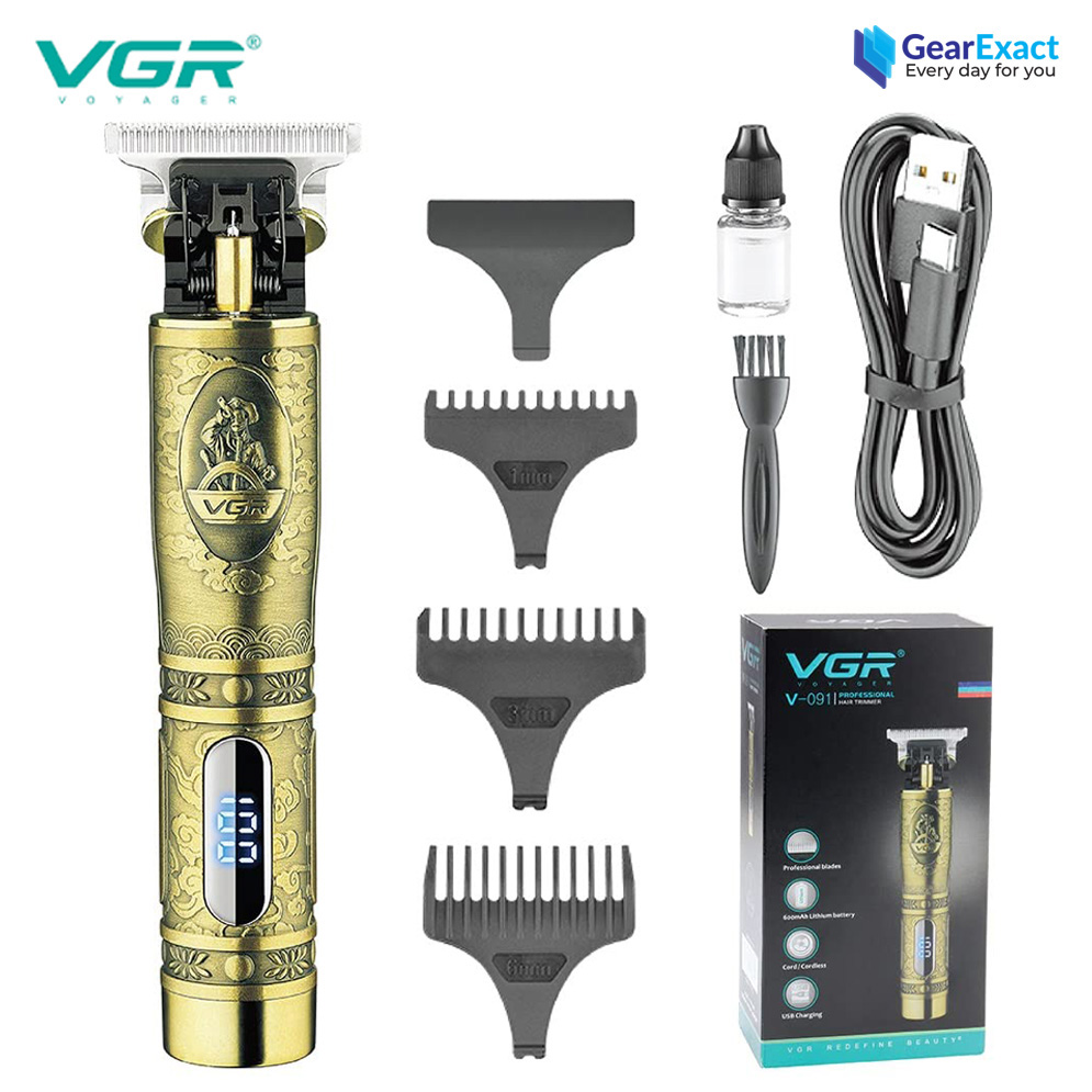 VGR V-091 Hair Clipper and Beard Trimmer with Digital Display for Men ...