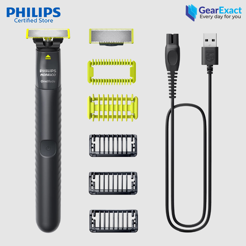 Philips QP1624/10 OneBlade and Hybrid Trimmer Face, Body for Men - Gear ...